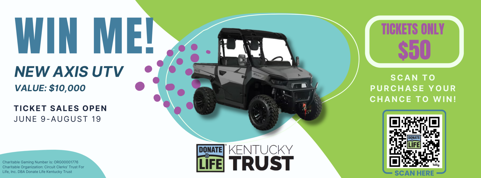 UTV RAFFLE WINNER ANNOUNCED: 2025 Donate Life Kentucky Summer Raffle ...